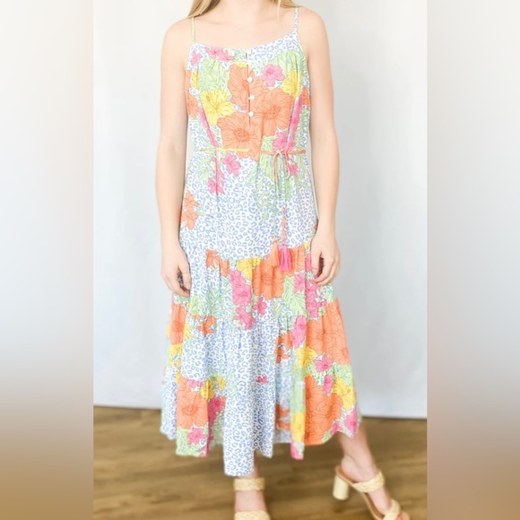 THML | Dresses | Thml Floral Print Maxi Dress | Poshmark